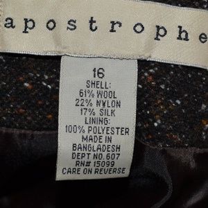Apostrophe | Jackets & Coats | Apostrophe Brown Wool Silk Tweed Blend ...